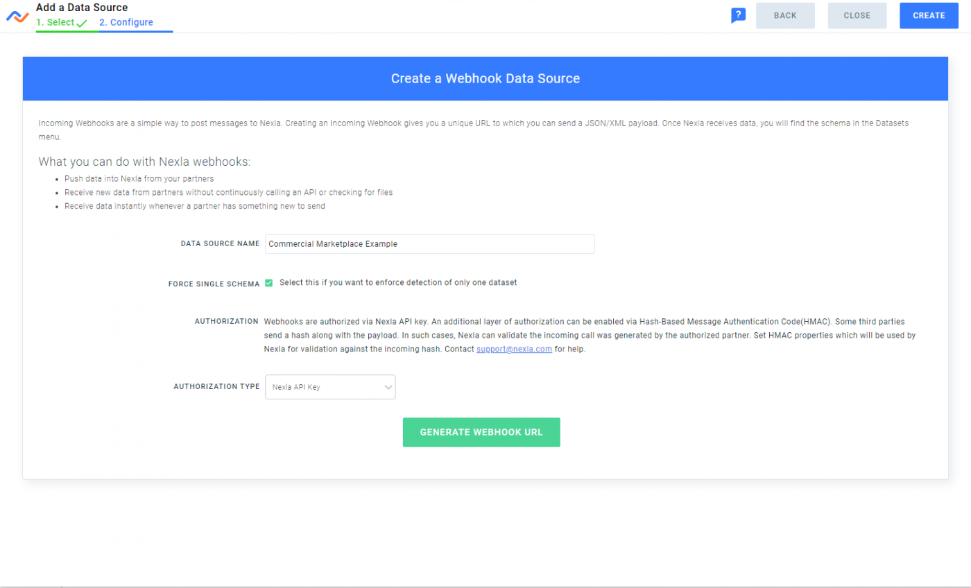 How to connect Microsoft Azure Marketplace to Hubspot via custom HTTPS endpoint