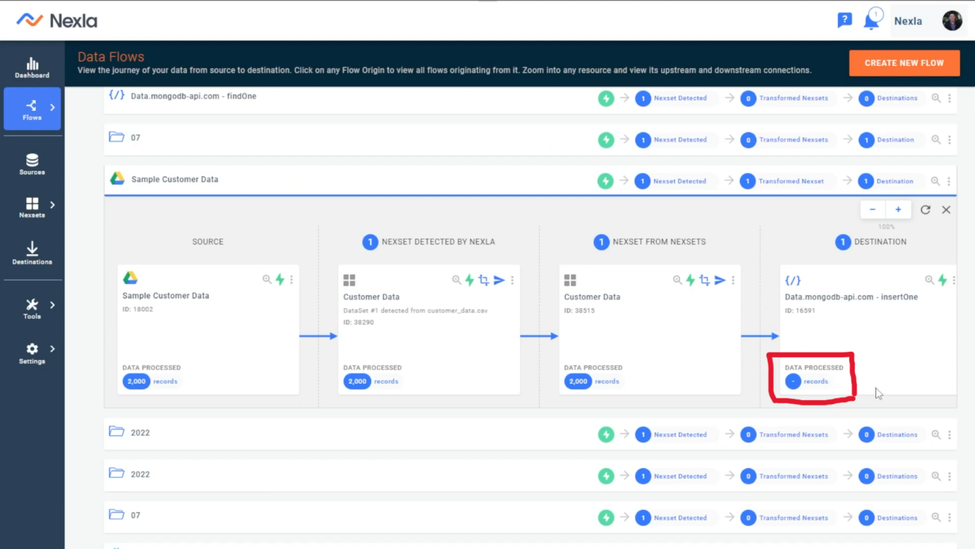 Automatic Error Reporting | Nexla